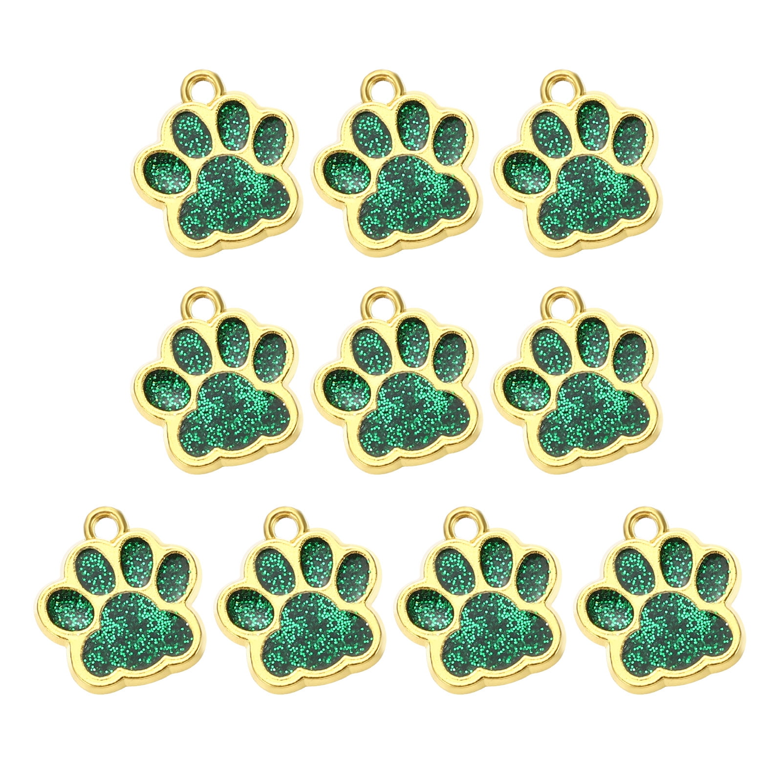 Uxcell Animal Dog Cat Paw Print Pendants, 10 Pcs Footprint Beads, Dark ...