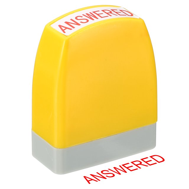 Uxcell Answered Notice Stamp Self Inking, Office Stamps Message Stamp ...