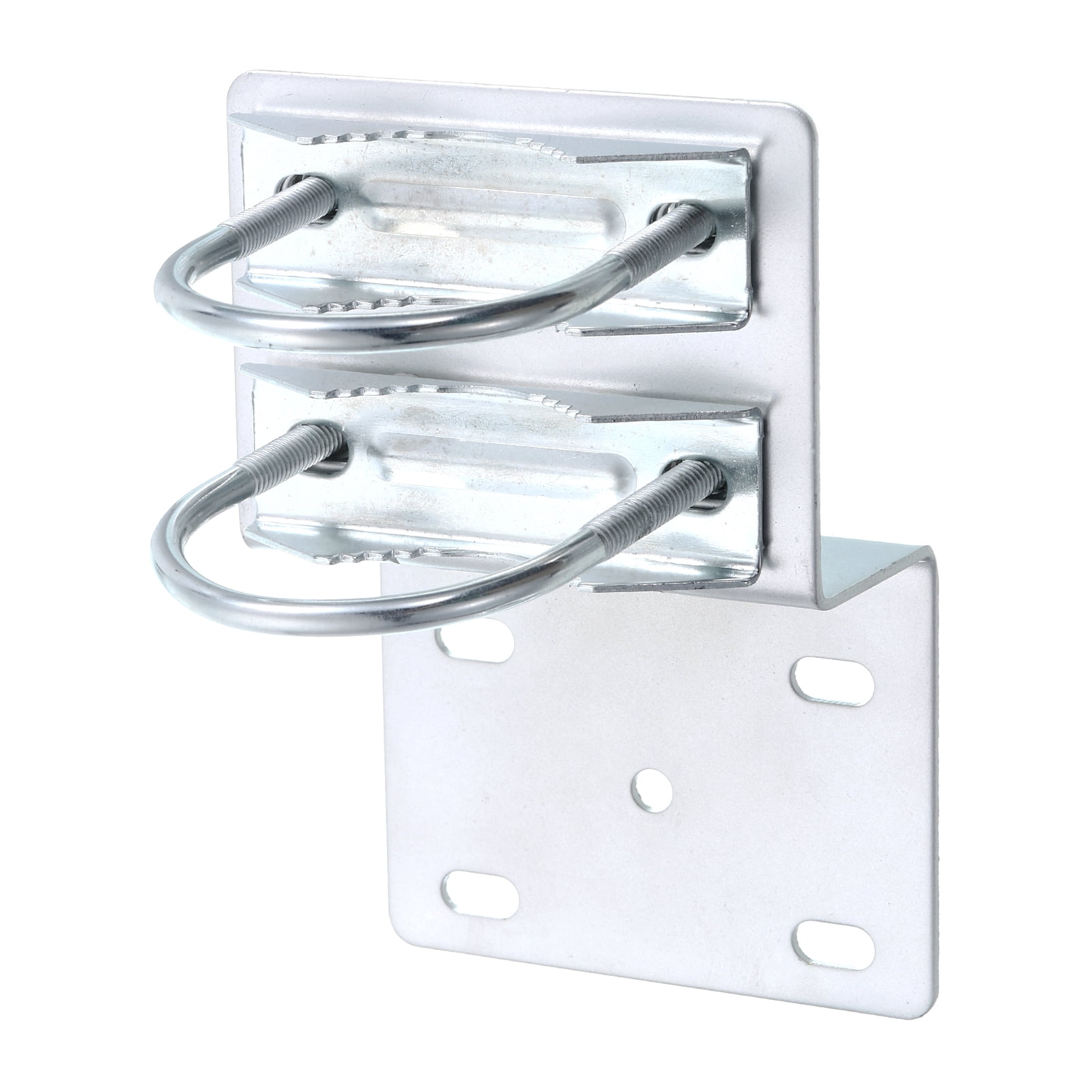 Uxcell Antenna Pole Mounting Kit-Z-Bracket with Double U-bolt Clamp ...