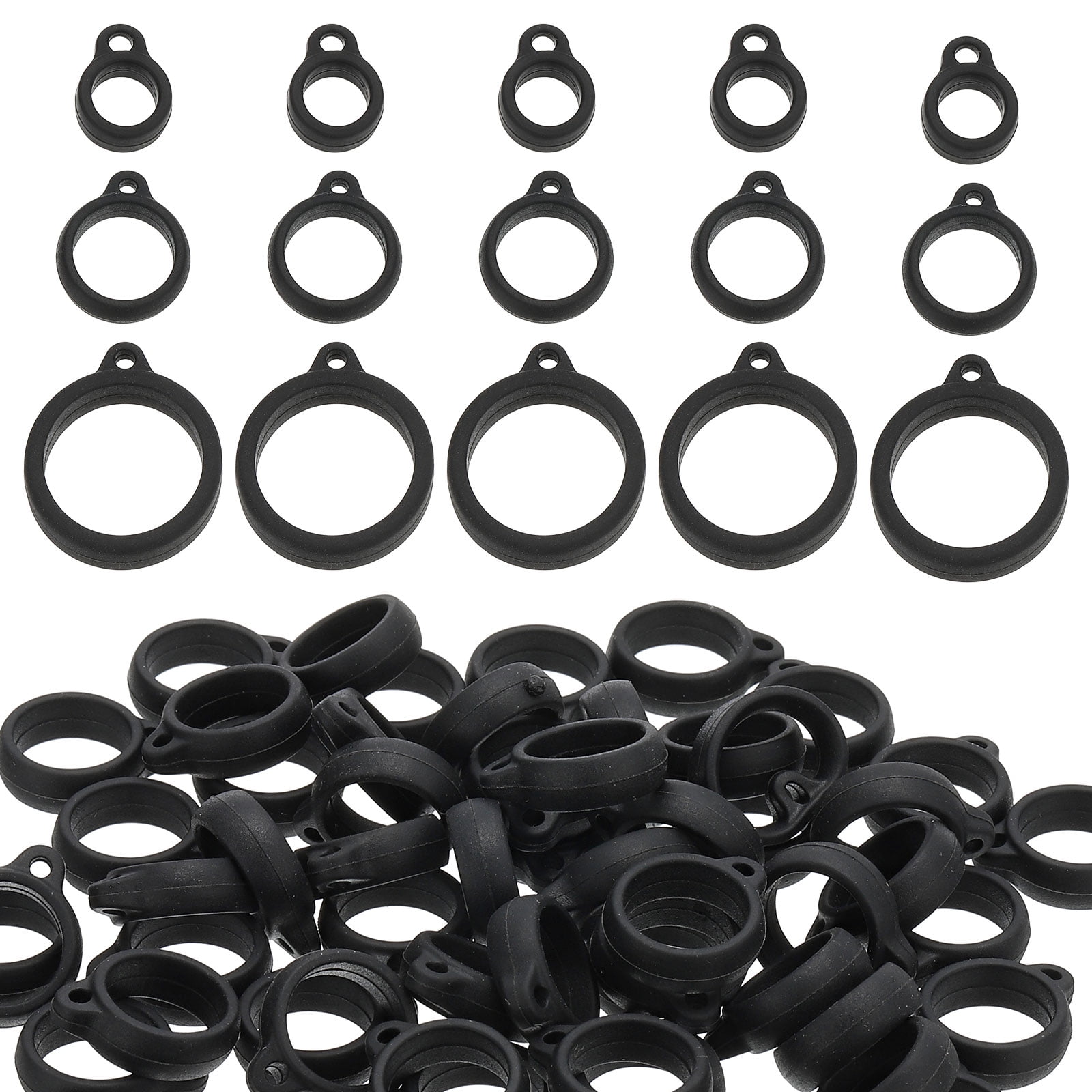 Uxcell Anti-Lost Silicone Rubber Holder, 20 Pcs Multipurpose Lanyard ...