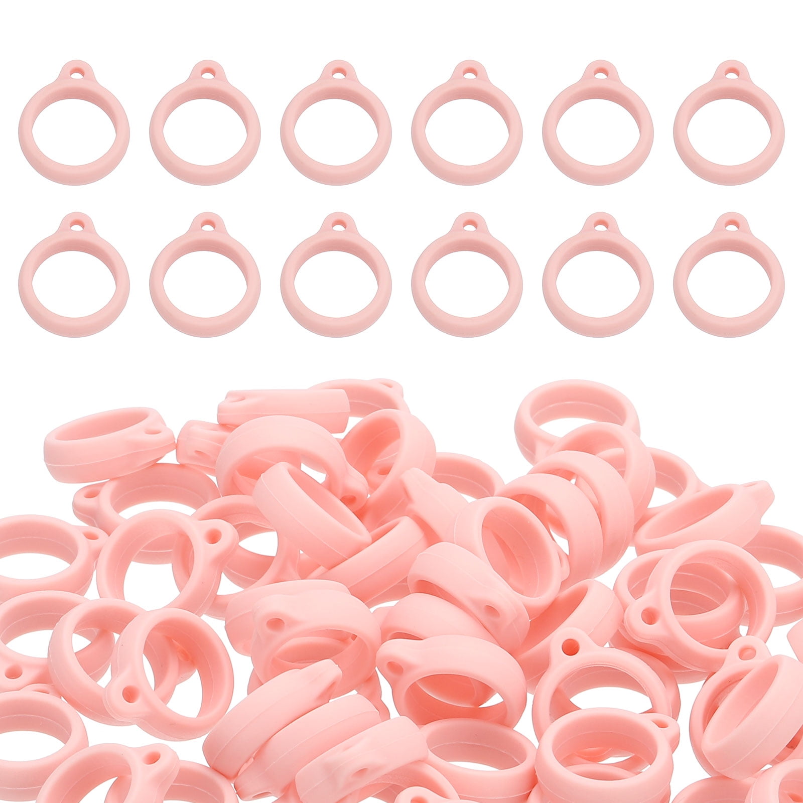 Uxcell Anti-Lost Silicone Rubber Holder, 60 Pcs Multipurpose Lanyard ...