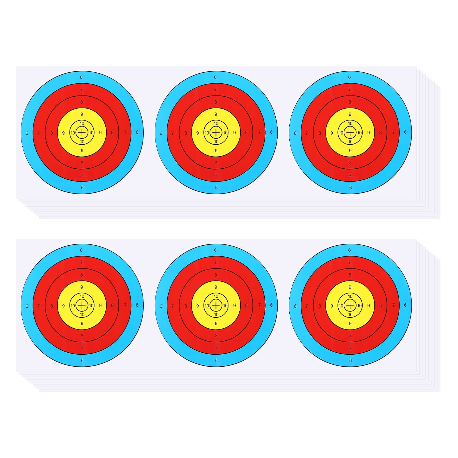Uxcell Archery Target Paper 75 Inch 3 Spot Bow Arrow Target Face For Shooting Practice 20 Pack