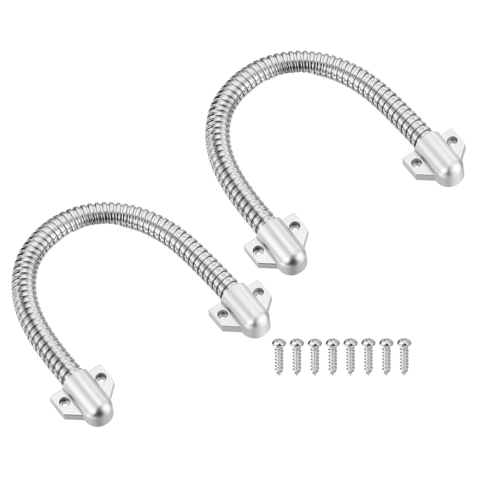 Uxcell Armored Door Loop Wire Protection (16"L 1/2" ID, Silver)(2Pcs ...