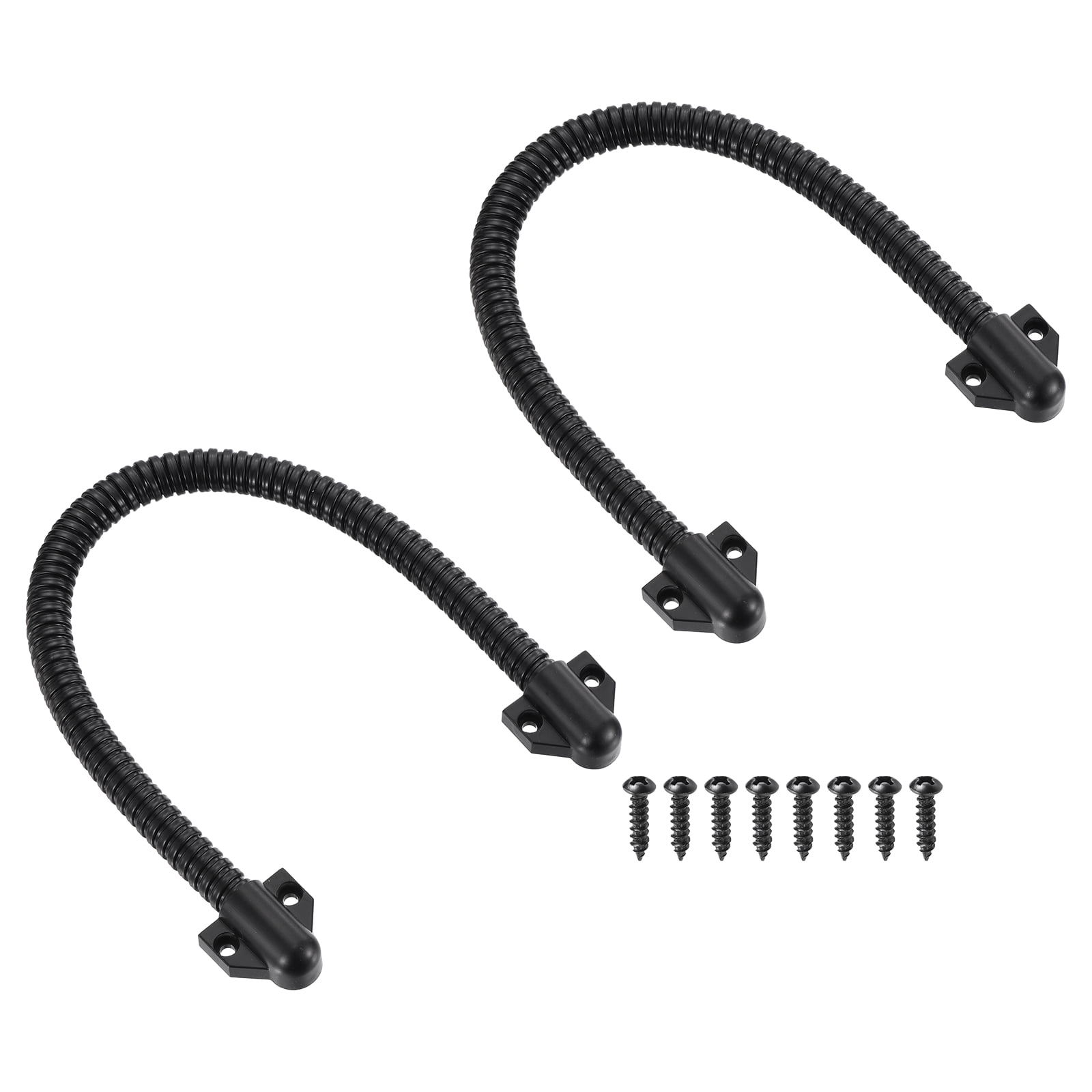 Uxcell Armored Door Loop Wire Protection (16"L 3/8" ID, Black)(2Pcs ...