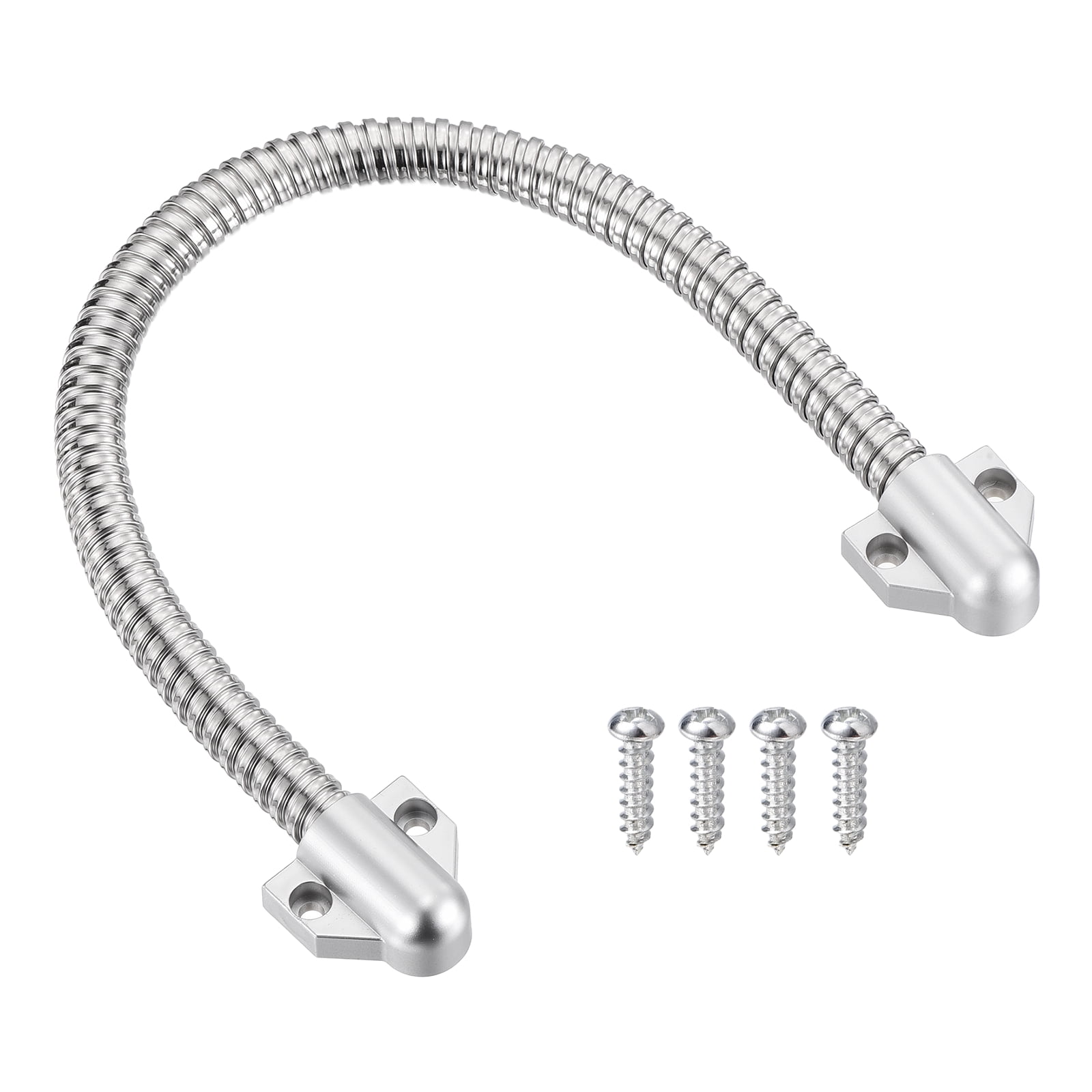 Uxcell Armored Door Loop Wire Protection (16"L 3/8" ID, Silver)(1Pcs ...