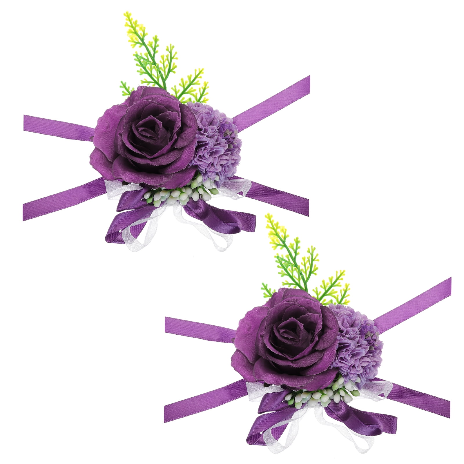 Uxcell Artificial Corsage Wristlet Flower Wrist Corsage Prom Wristlet ...