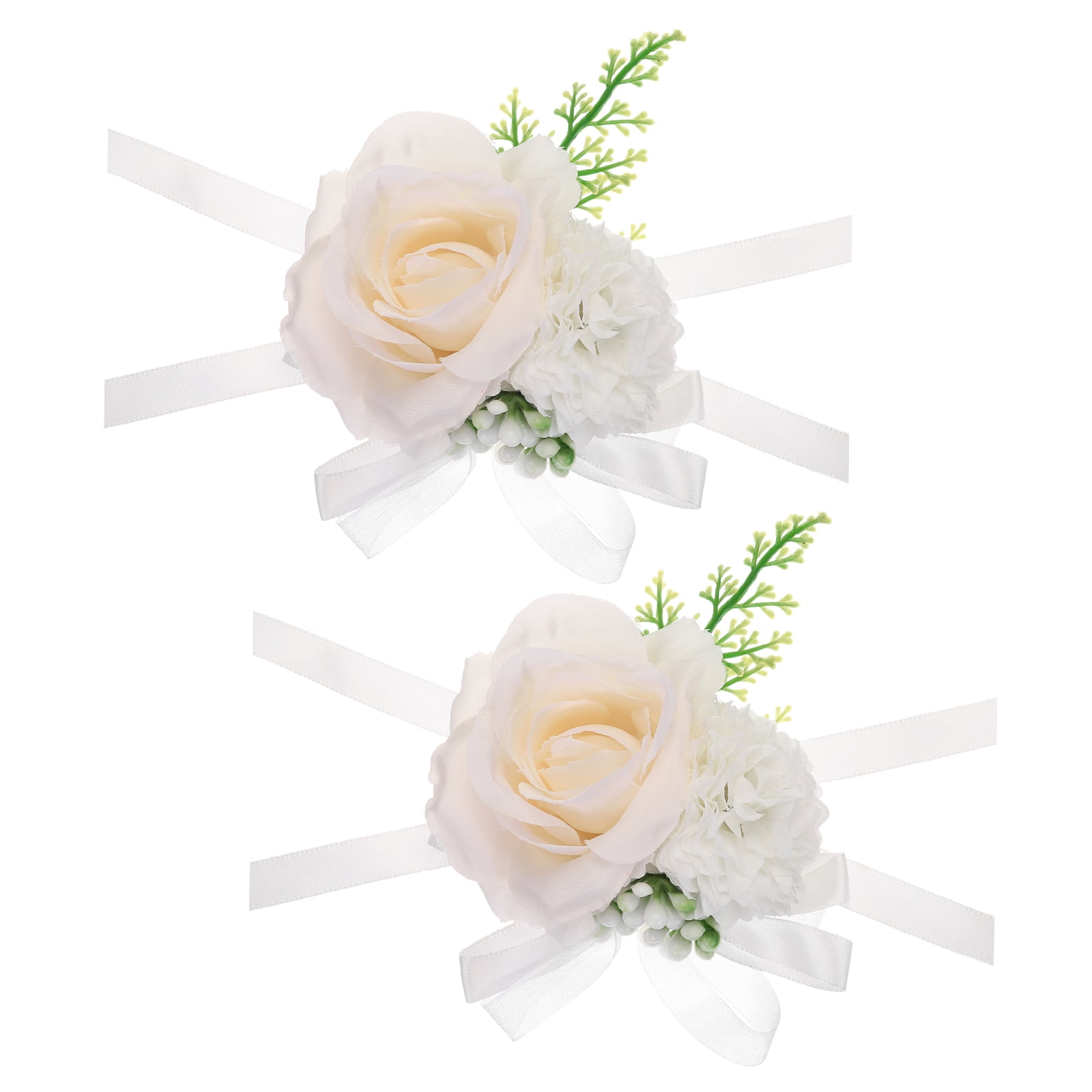 Uxcell Artificial Corsage Wristlet Flower Wrist Corsage Prom Wristlet ...