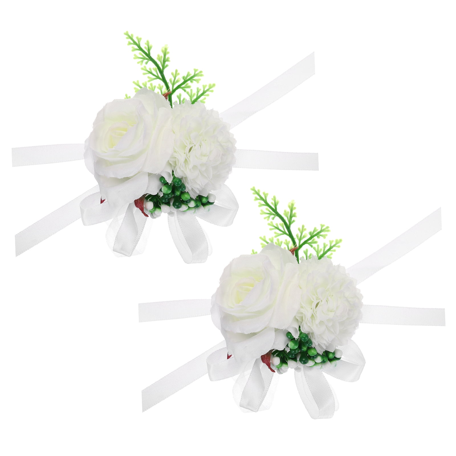 Uxcell Artificial Corsage Wristlet Flower Wrist Corsage Prom Wristlet ...