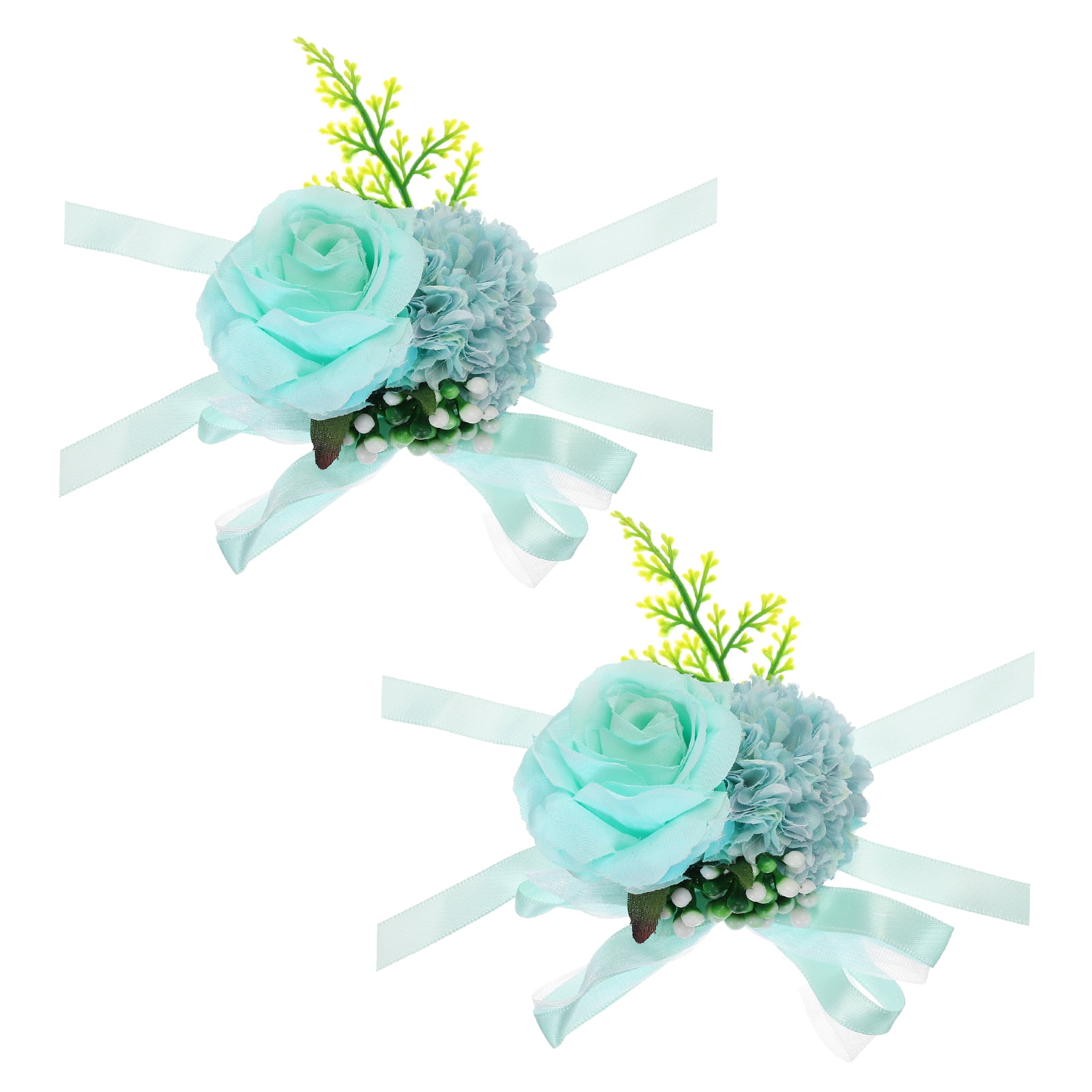 Uxcell Artificial Corsage Wristlets Flower Wrist Corsage Prom Wristlet ...