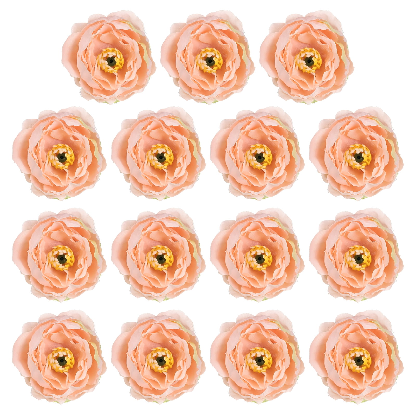 Uxcell Artificial Flower Head Fake Flowers Heads Bulk Silk Peony Heads ...