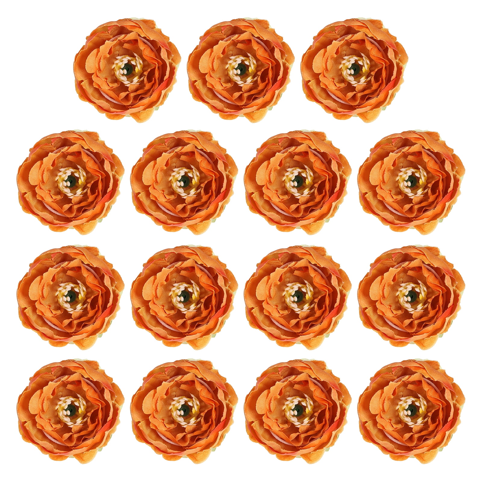 Uxcell Artificial Flower Head Fake Flowers Heads Bulk Silk Peony Heads ...