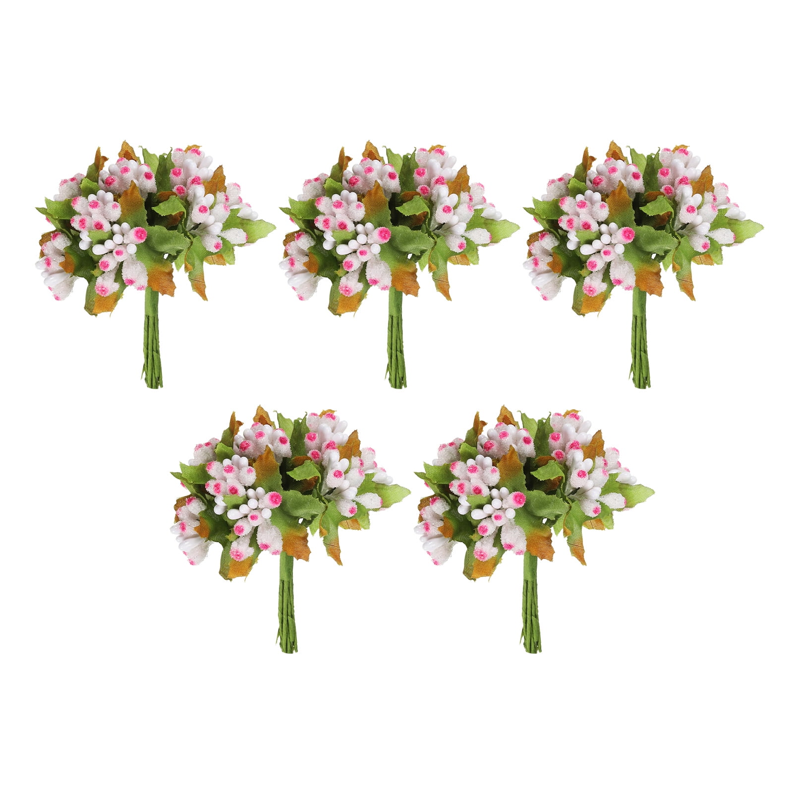 Uxcell Artificial Flower Stamen, Mini Berry Picks Bunch Fruit Floral ...