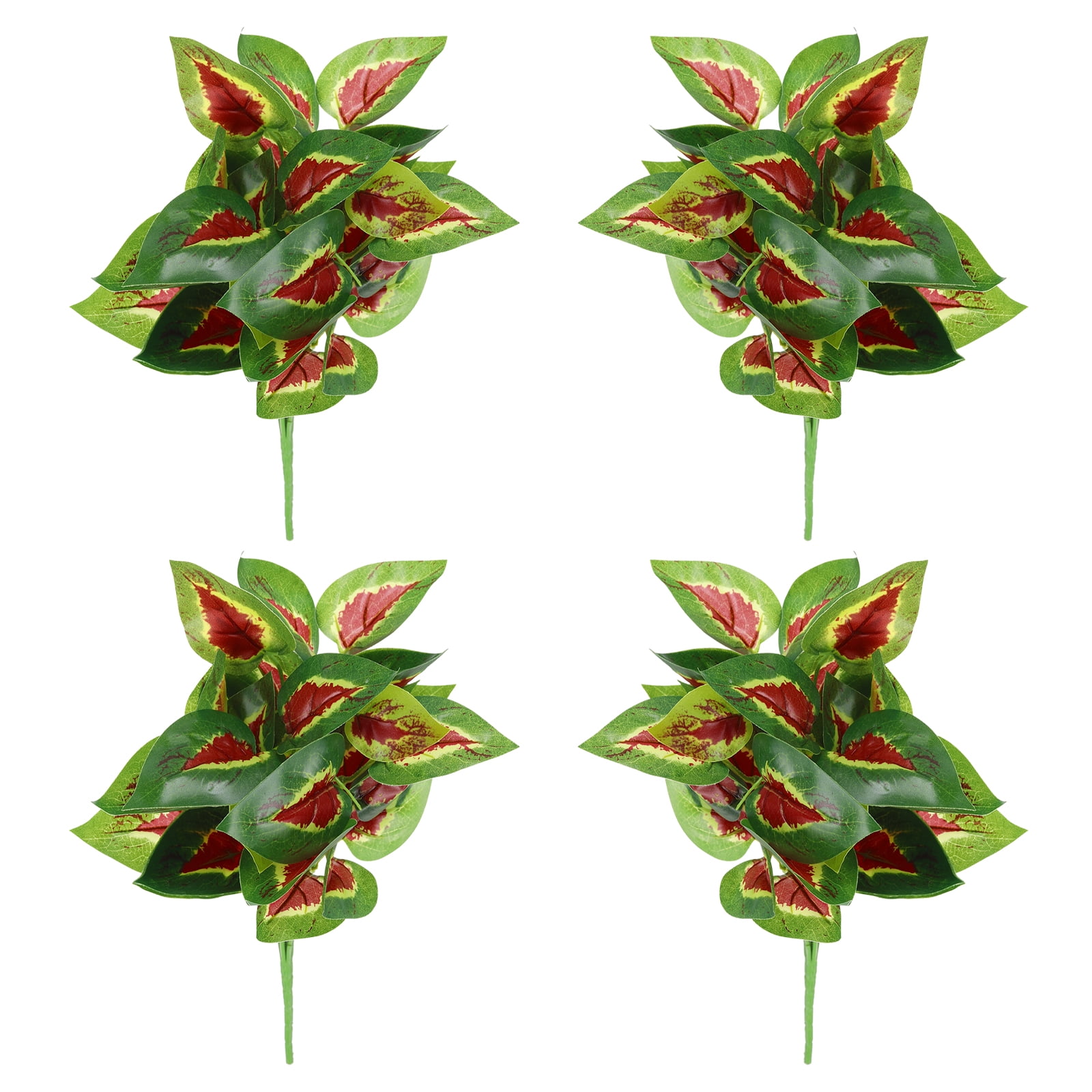 Uxcell Artificial Greenery Plants, 7 Bundles Green Plant with Faux ...