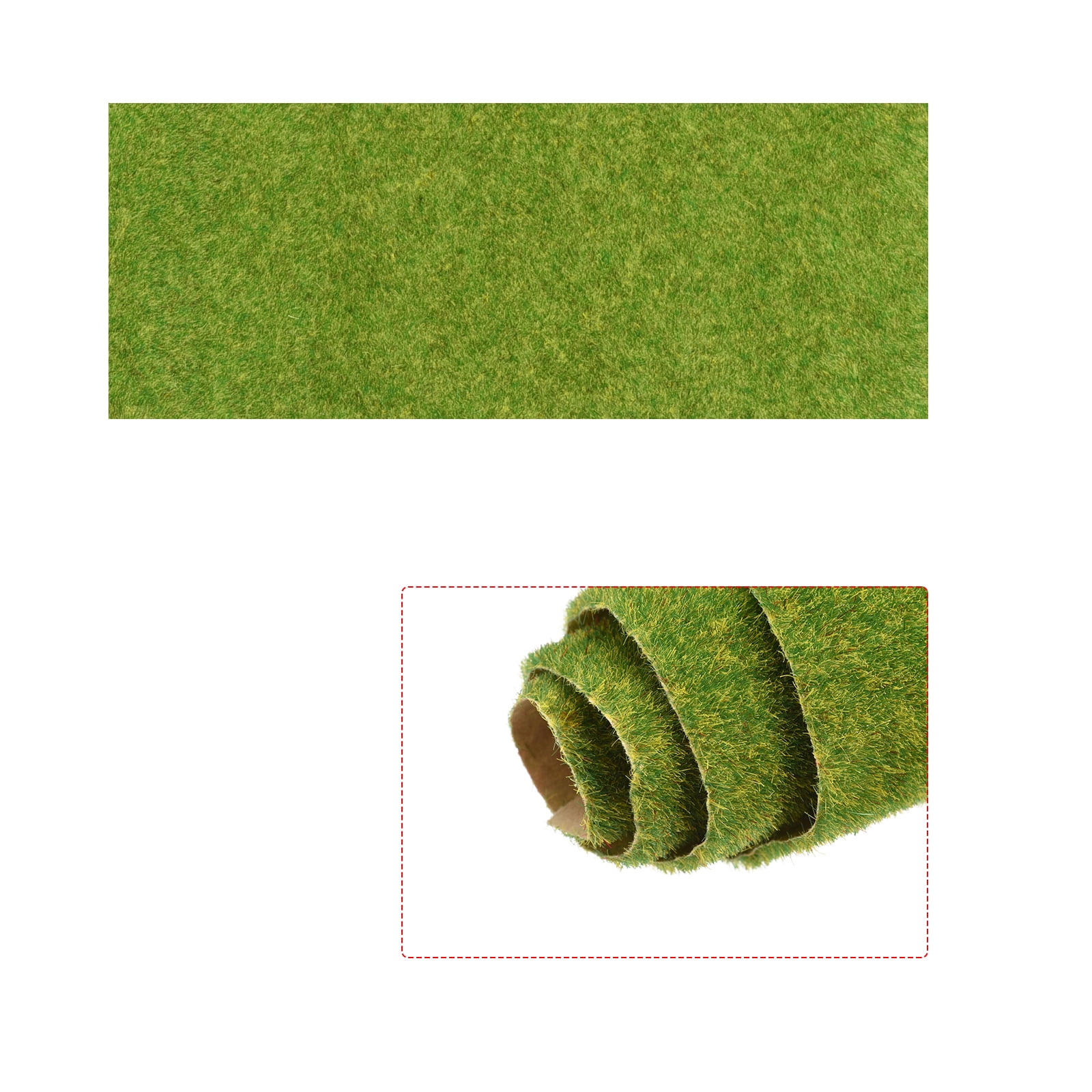 Uxcell Artificial Model Grass Mat 10" x 19.7" Realistic Fake Turf for ...