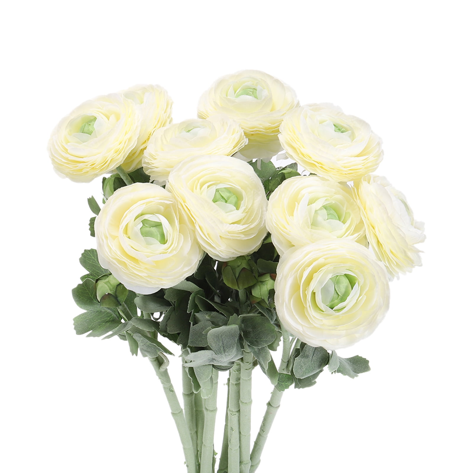 Uxcell Artificial Ranunculus Flowers, 10 Stems Faux Permanent Flower ...