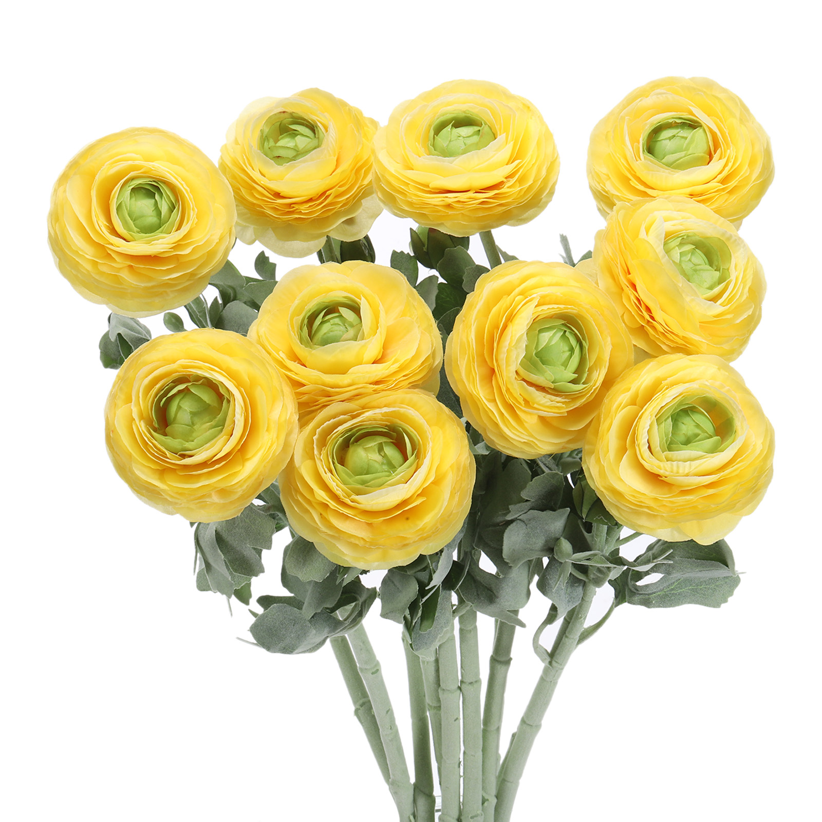 Uxcell Artificial Ranunculus Flowers, 10 Stems Faux Permanent Flower ...