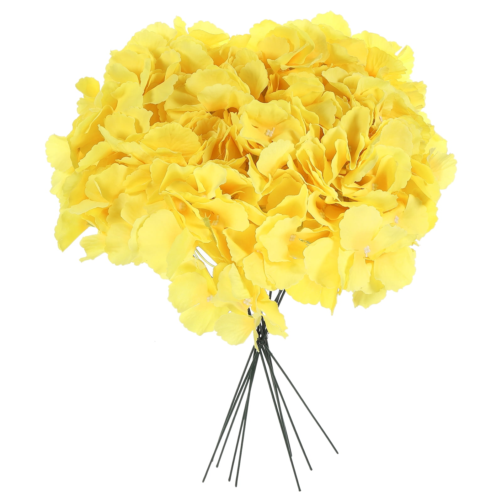 Uxcell Artificial Silk Hydrangea Flower Heads with Stems for Home ...