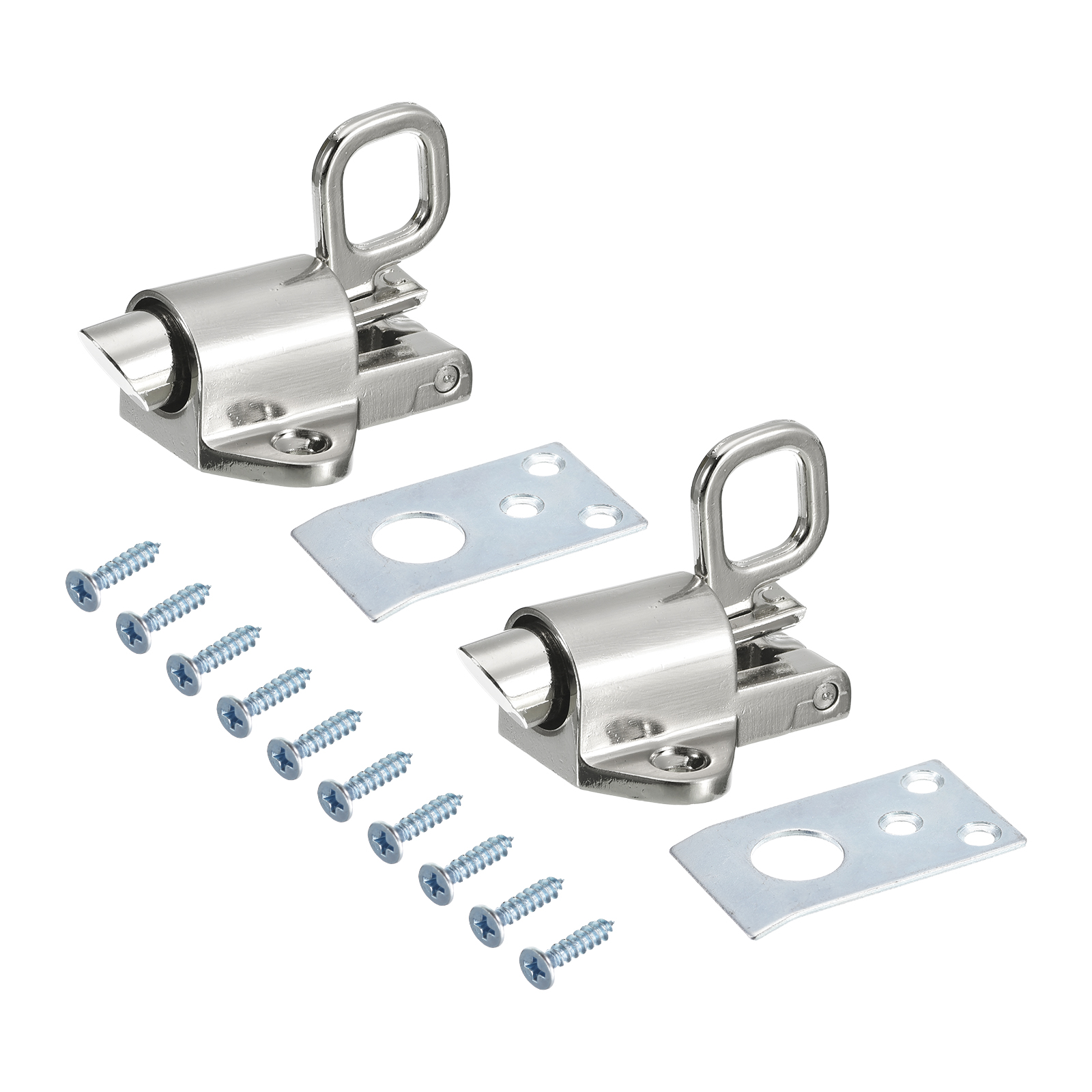 Uxcell Automatic Spring Loaded Latch Pin, 2 Pack - Zinc Alloy Round Tip ...
