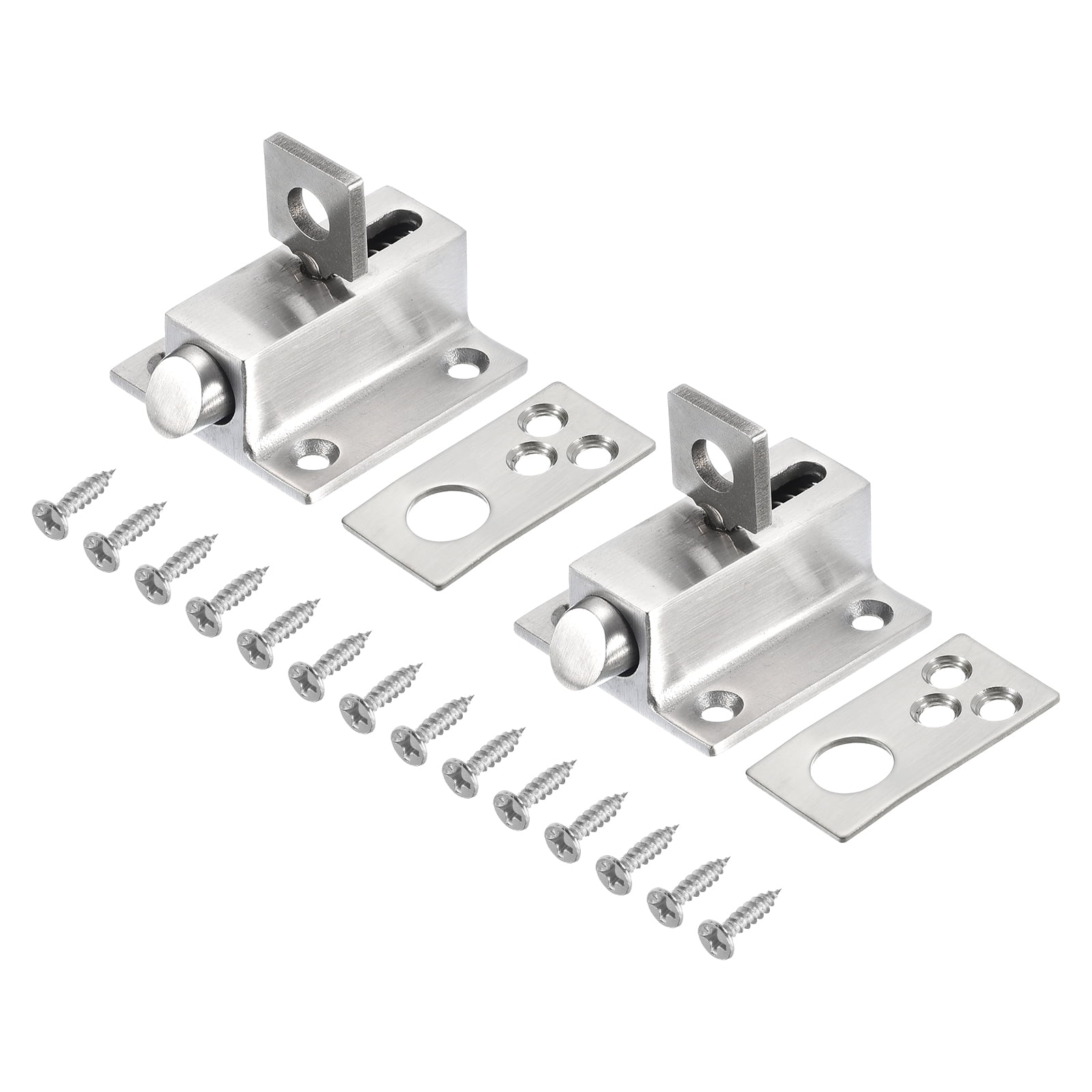 Uxcell Automatic Spring Loaded Latch Pin, 2Pcs 201 Stainless Steel ...
