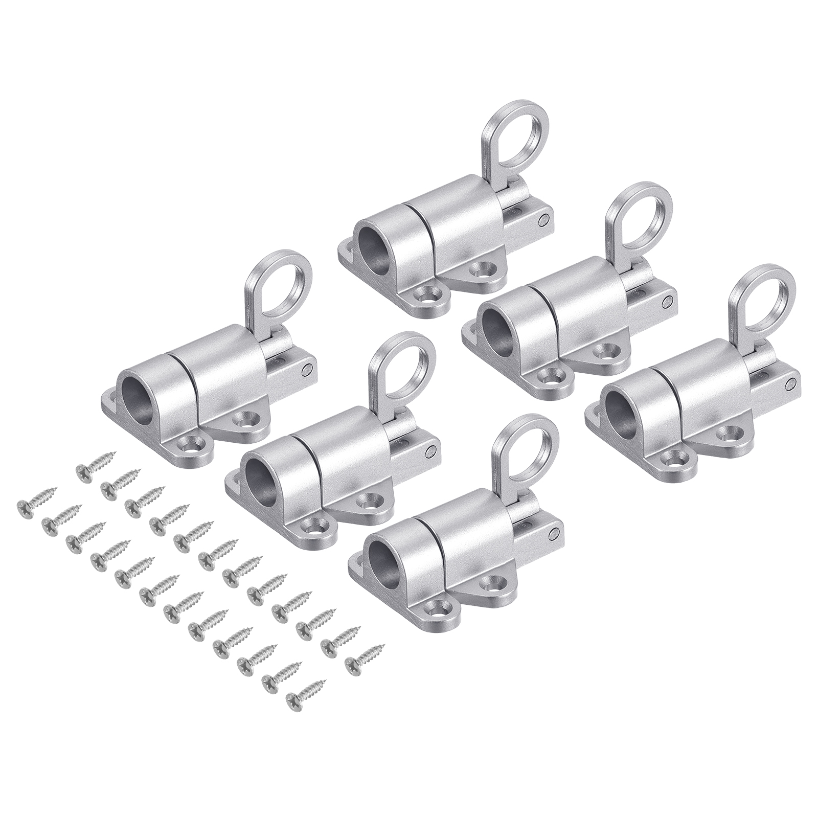Uxcell Automatic Spring Loaded Latch Pin, 6Pcs - Aluminum Alloy Round ...