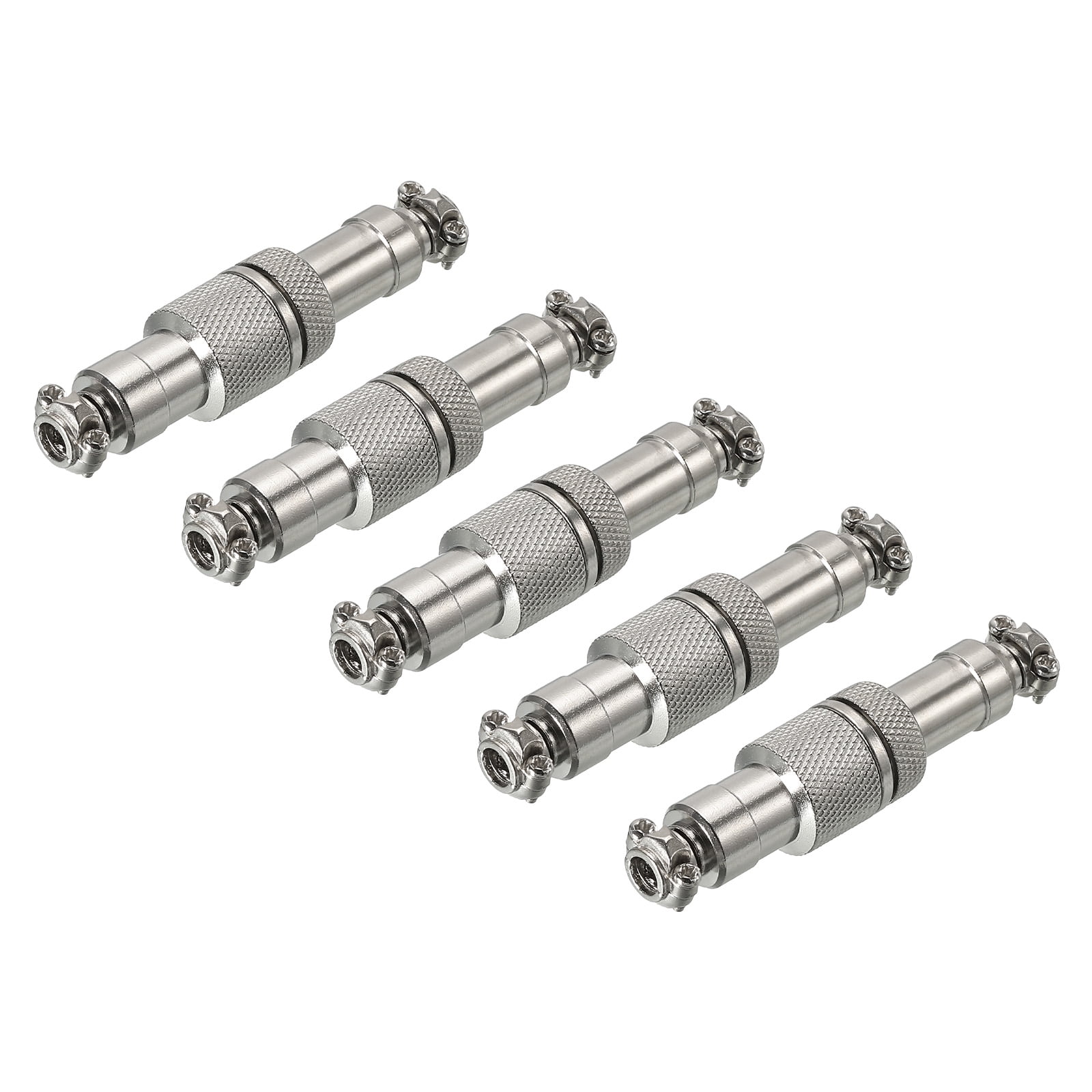 Uxcell Aviation Connector GX12 5 Pins 12mm Silver Male Female Wire ...