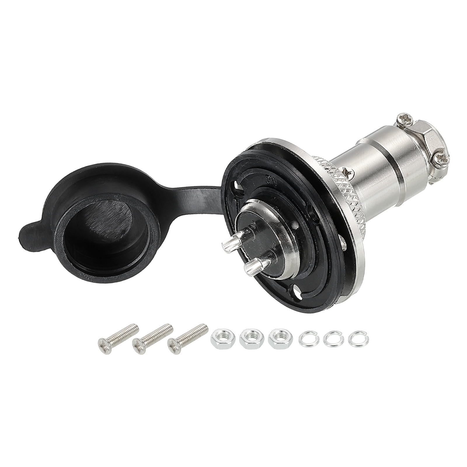 Uxcell Aviation Connector GX16 2Pins 16mm Silver Male Female Panel ...