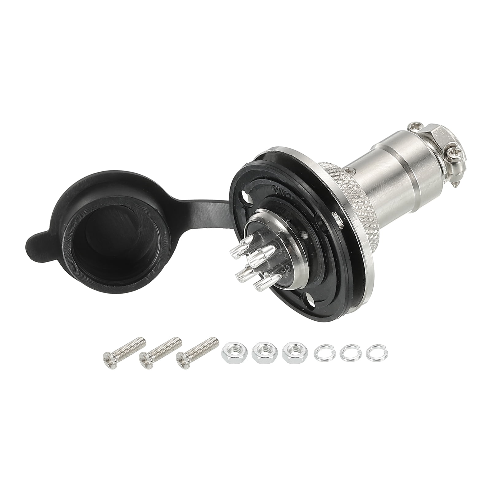 Uxcell Aviation Connector GX16 4Pins 16mm Silver Male Female Panel ...