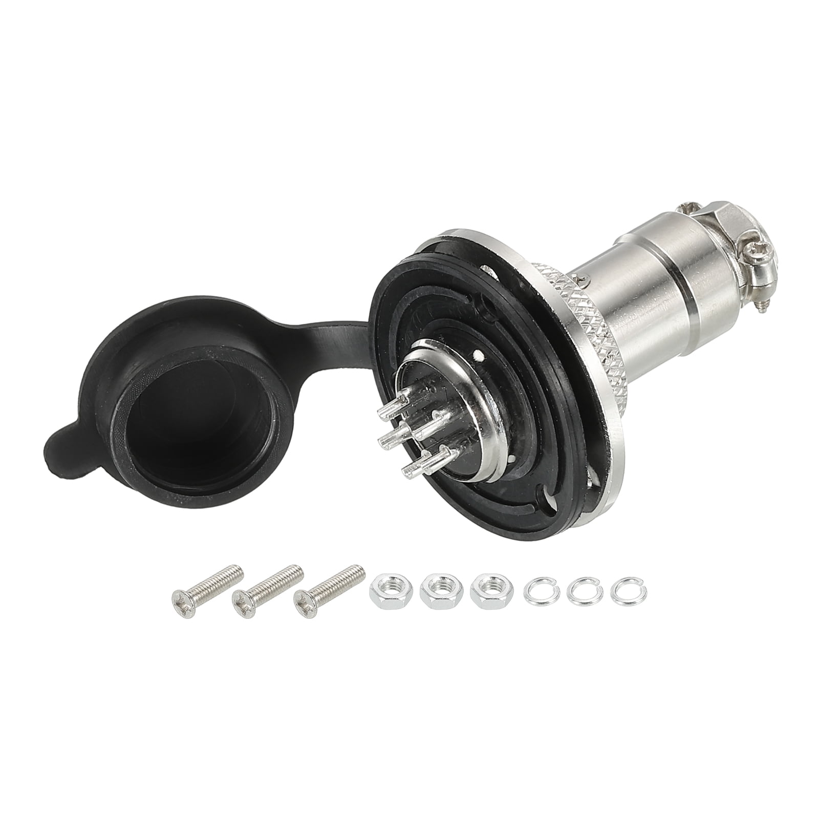 Uxcell Aviation Connector GX16 5Pins 16mm Silver Male Female Panel ...