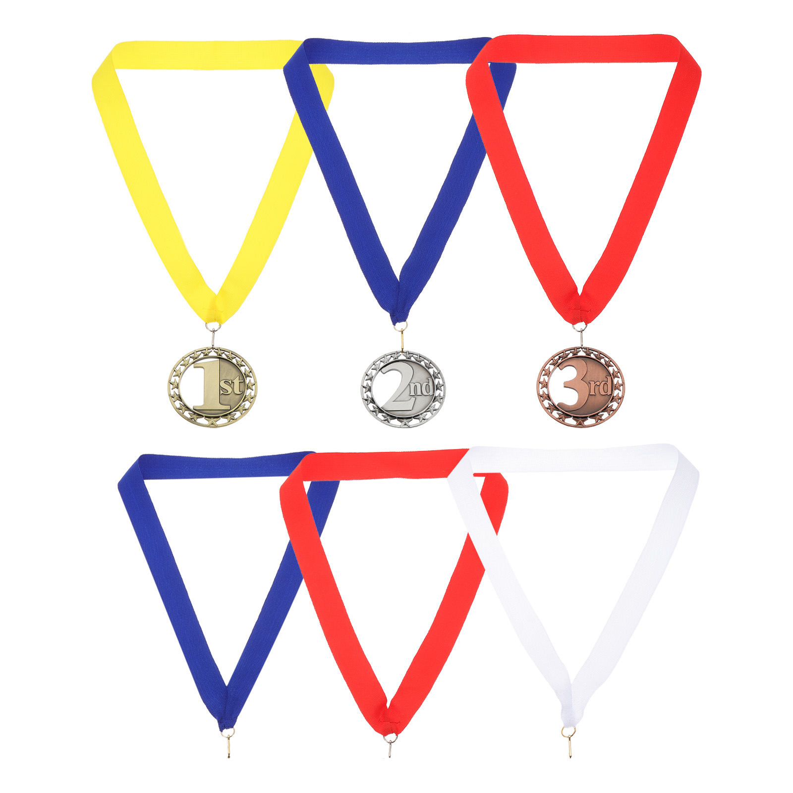 Uxcell Award Medals, 3 Pcs 1st 2nd 3rd Metal Competition Medals ...