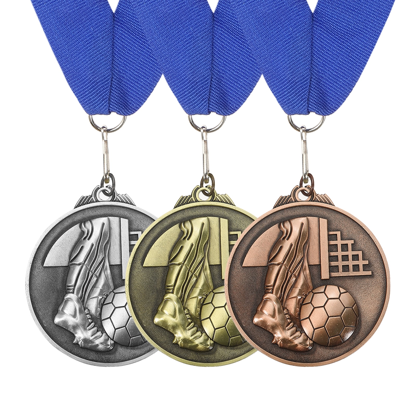 Uxcell Award Medals, Football Place Medals Trophy with Neck Ribbon ...