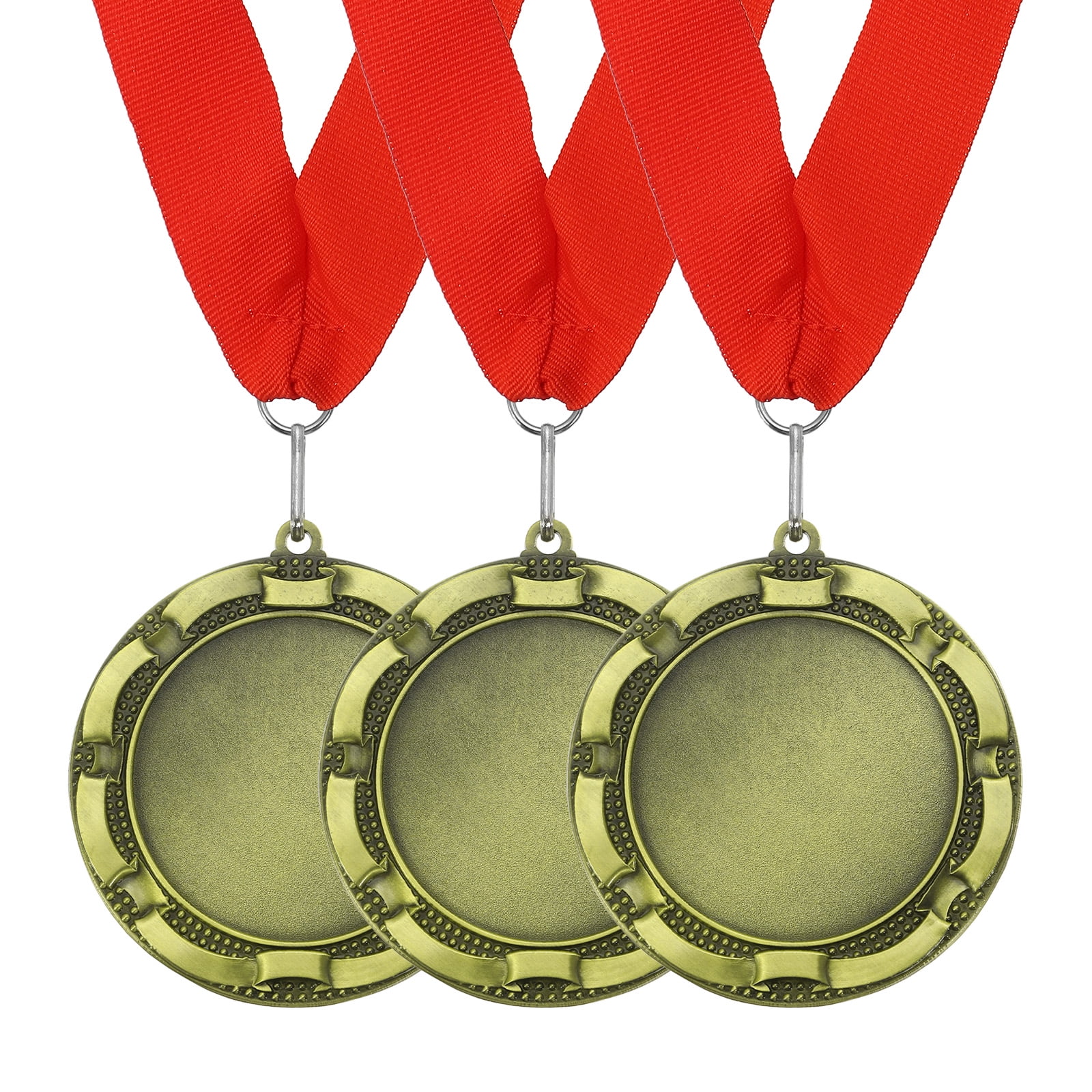 Uxcell Award Medals Place Winner Medals with Red Ribbon Prize Medals ...