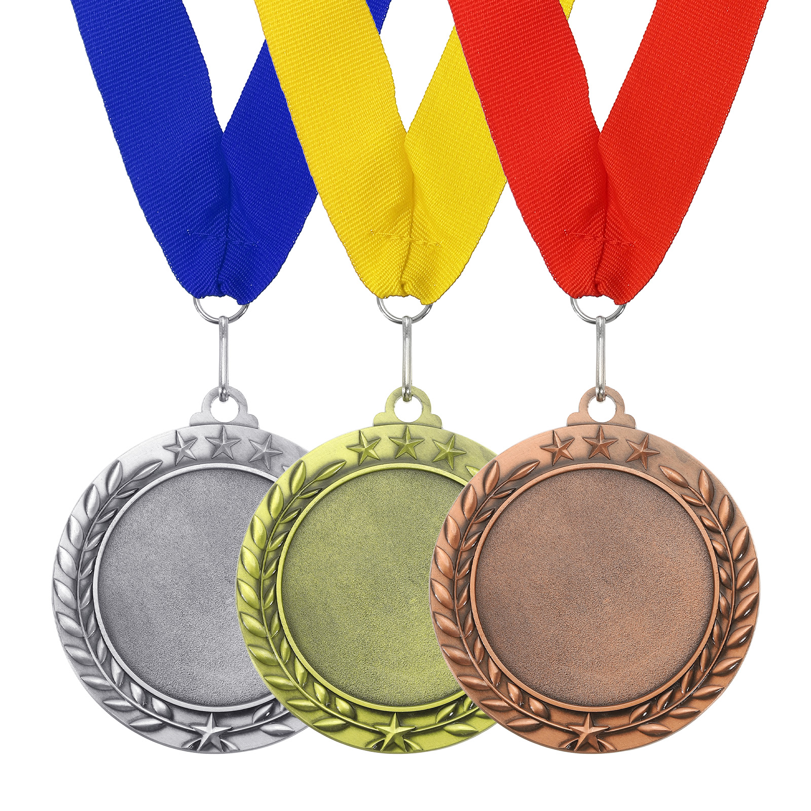 Uxcell Award Medals, Place Winner Medals with Yellow Neck Ribbon Prize ...