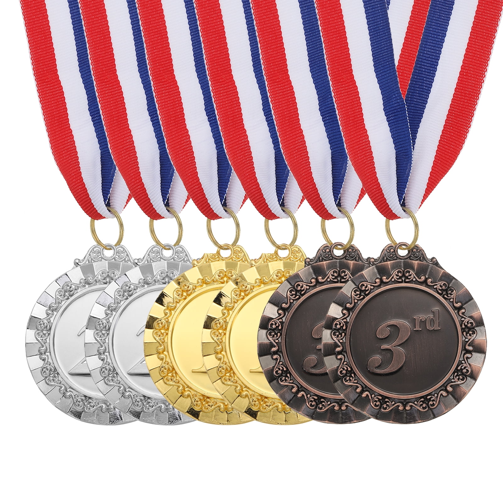 Uxcell Award Metals, Prize Medals Ring Winner Medals with Neck Ribbons ...