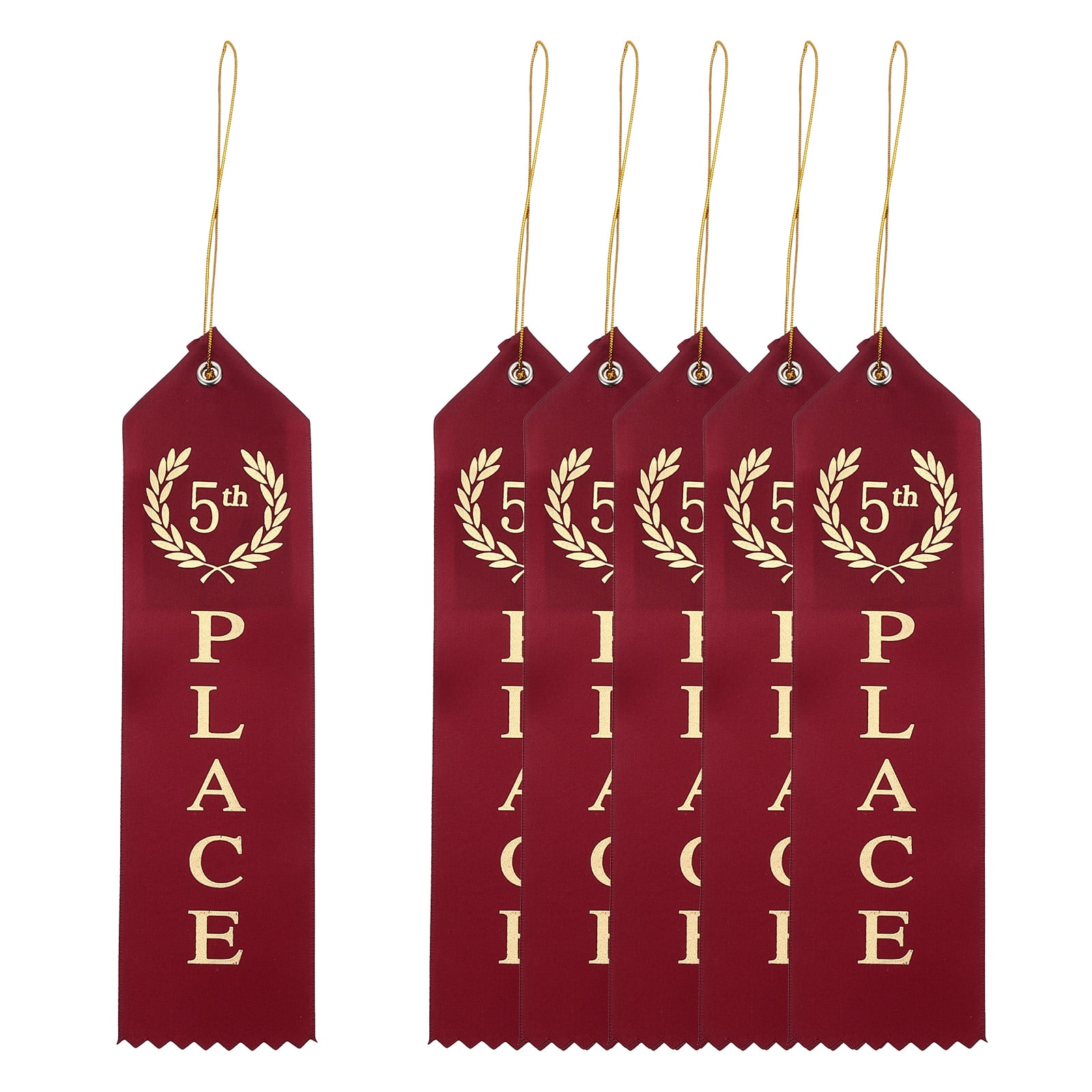 Uxcell Award Ribbons Five Place, 5th Winner Ribbons with Even Card and ...