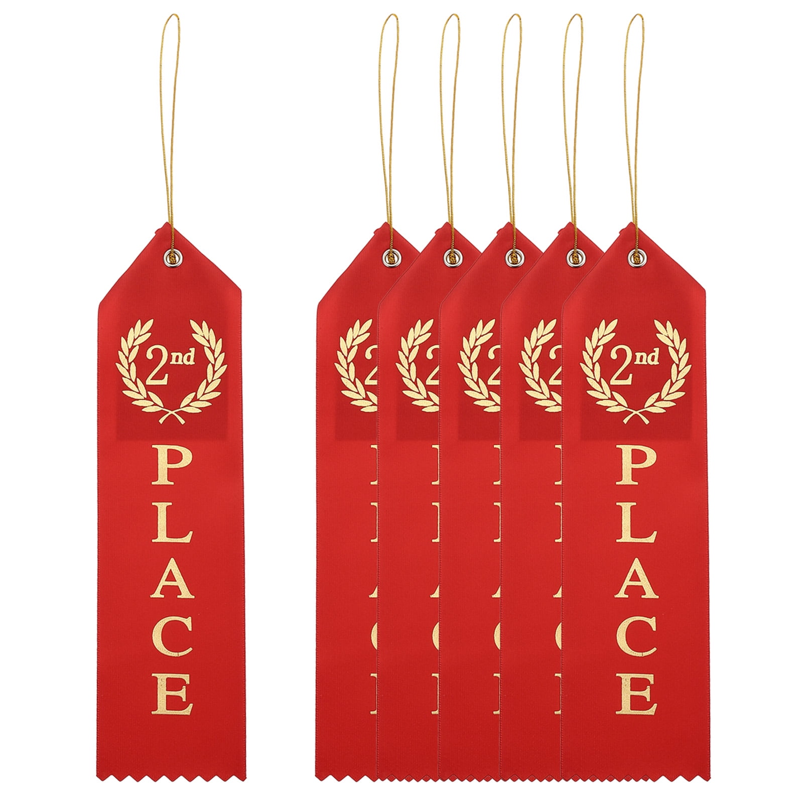 Uxcell Award Ribbons Two Place, 2nd Winner Ribbons with Even Card and ...