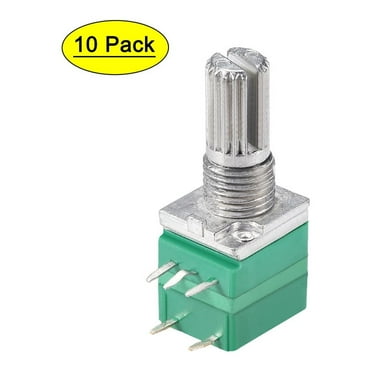 Uxcell Potentiometer 12mm 10K Ohm Variable Resistors Single Turn Rotary ...
