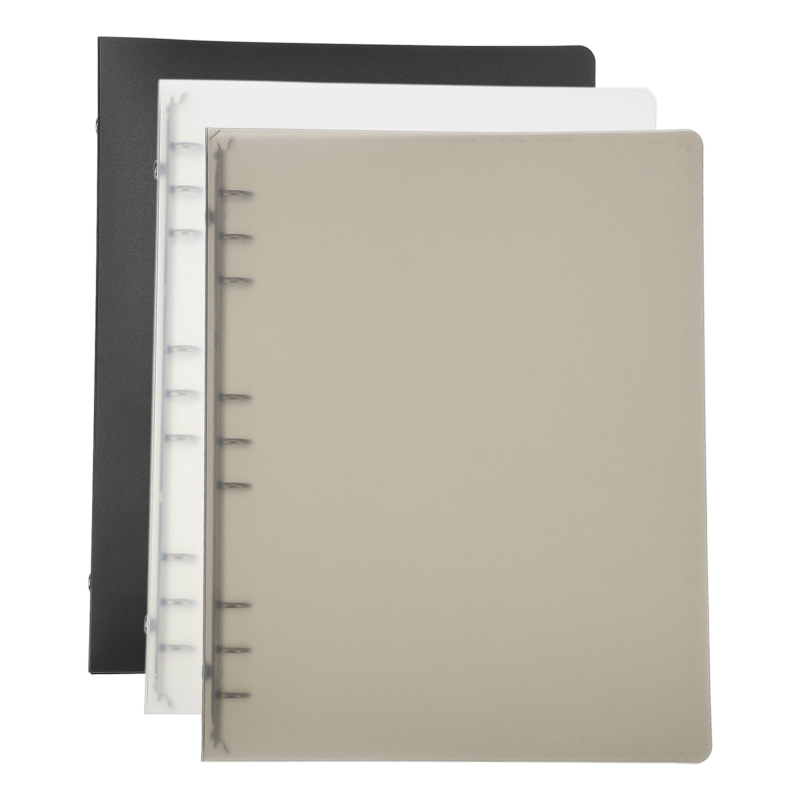 Uxcell B5 Binder Cover, 3 Pcs PP 9 Ring Loose Leaf Binder Protector ...