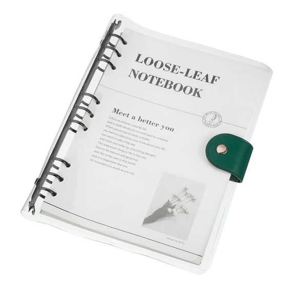 Uxcell B5 Notebook Binder, Transparent Polyvinyl chloride 9-Ring ...