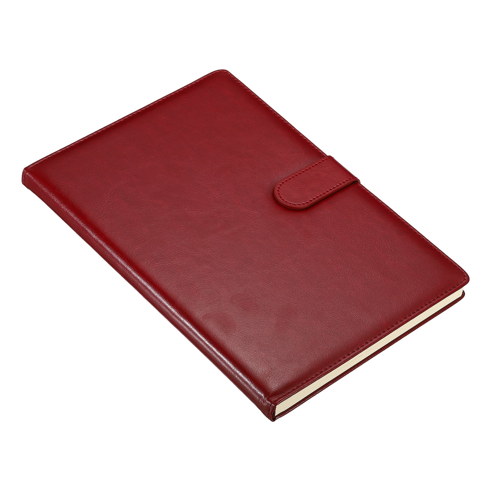 Unique Bargains B5 PU Leather Notebook Soft PU Cover 100 Sheets 80 Gsm Thick Lined Paper with ...