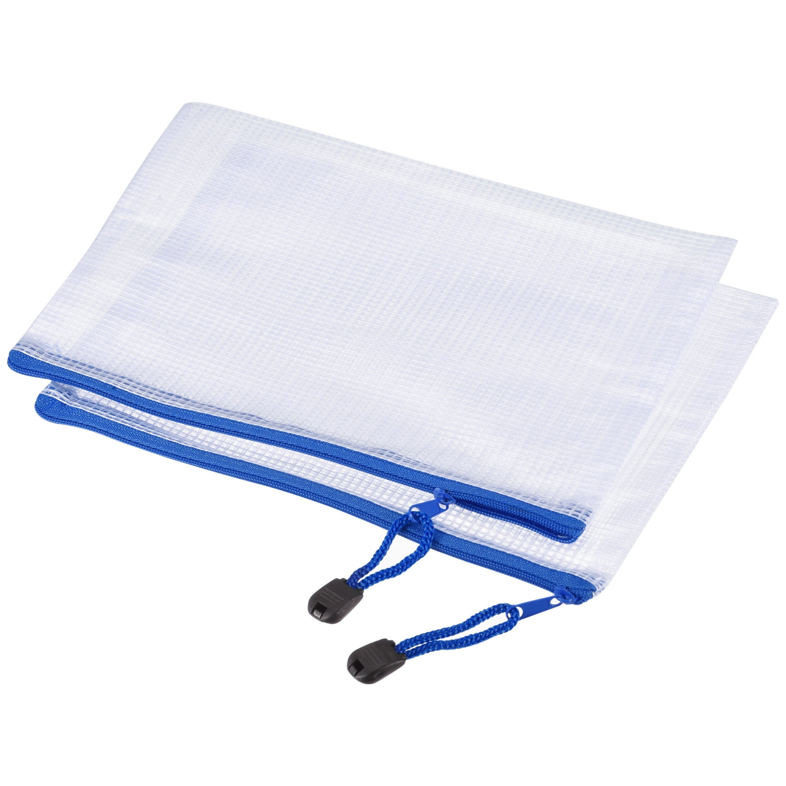 Uxcell B6 File Document Pockets Bill Pouch Mesh Zipper Bags, White 3 ...