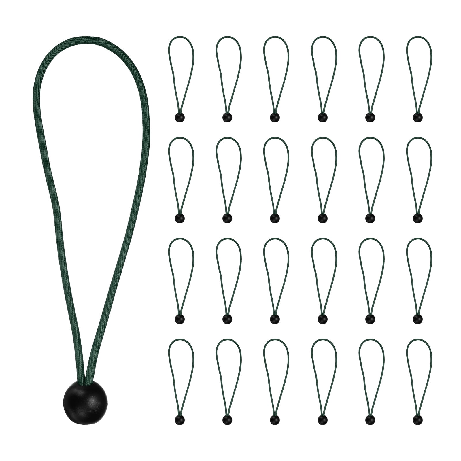 Uxcell Ball Cords,(8 Inch, Army Green) (25Pcs), Polyester Black Ball ...