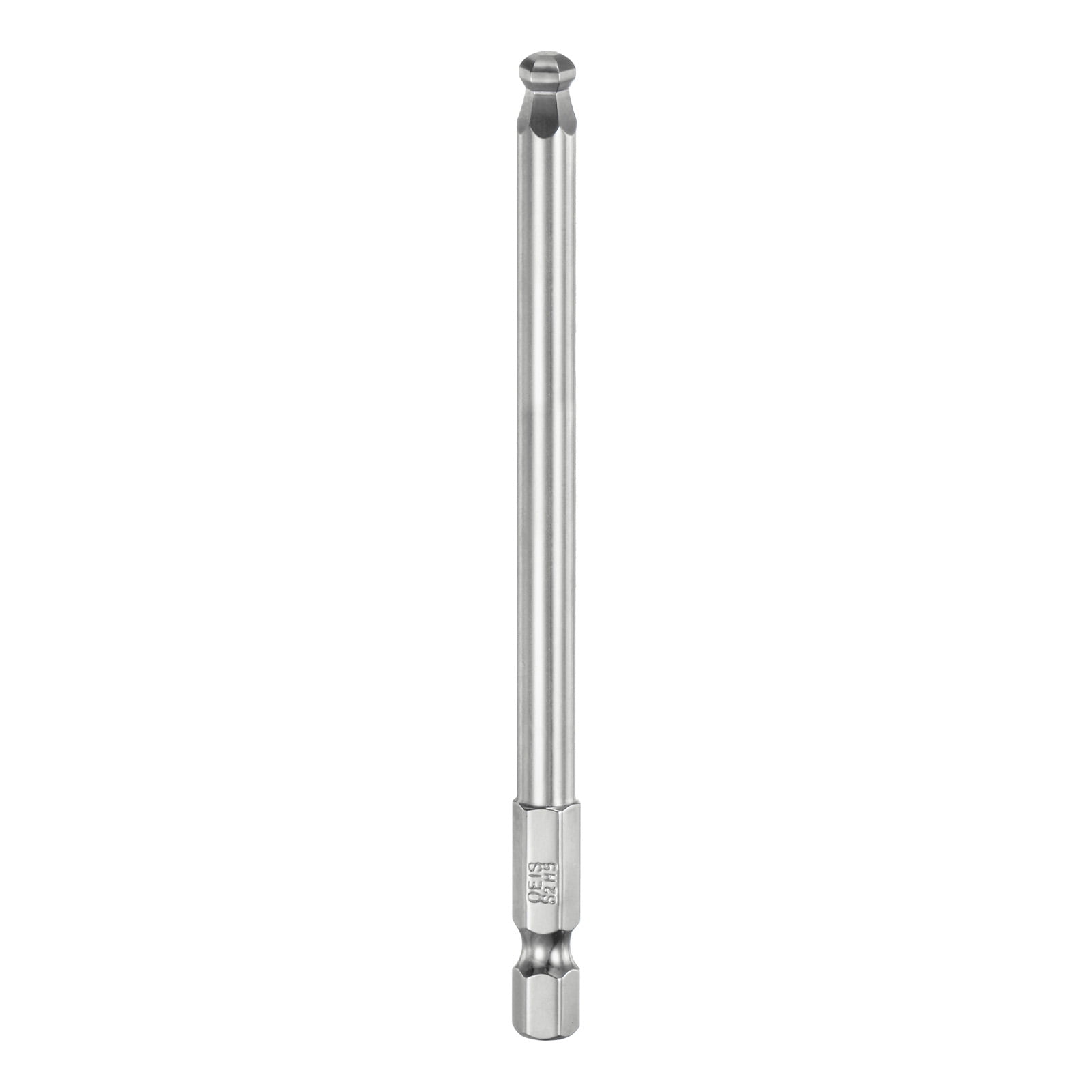 Uxcell Ball End Hex Screwdriver Bit 5mm Size 1/4" Hex Shank 4" Long ...