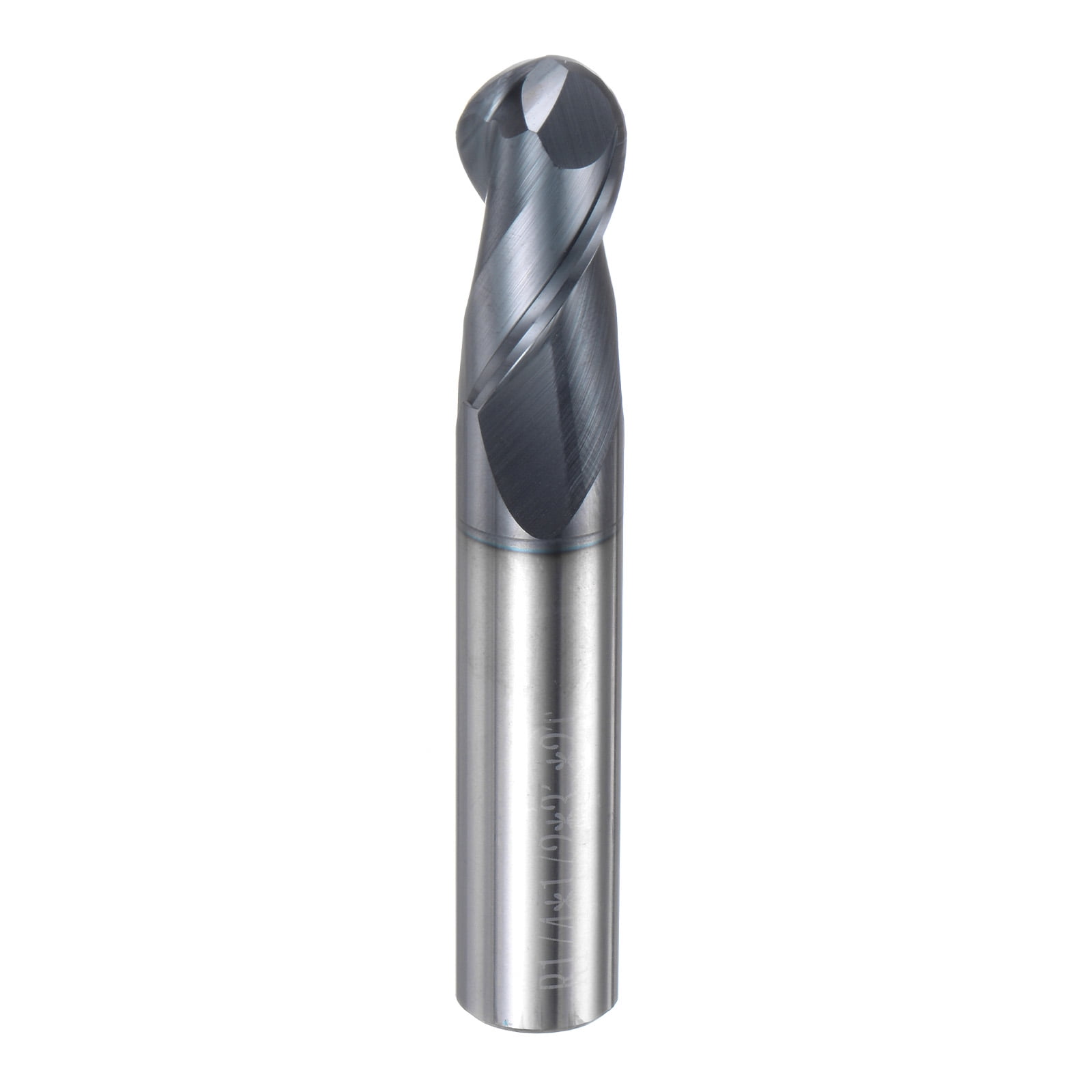 Uxcell Ball Nose End Mill 1/4" Radius 1/2" Shank Solid Carbide AlTiN ...