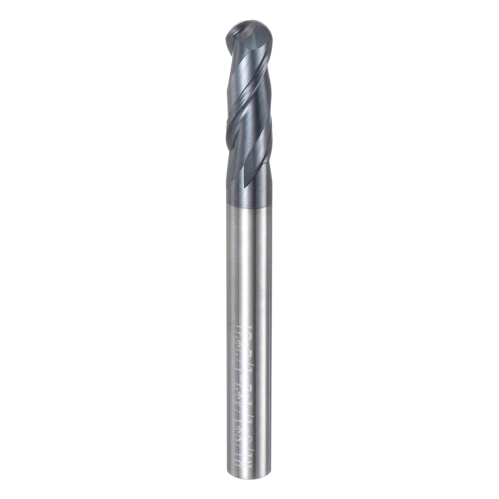 Uxcell Ball Nose End Mill 1/8" Radius 1/4" Shank Solid Carbide AlTiN Coated Upcut 2 Spiral ...
