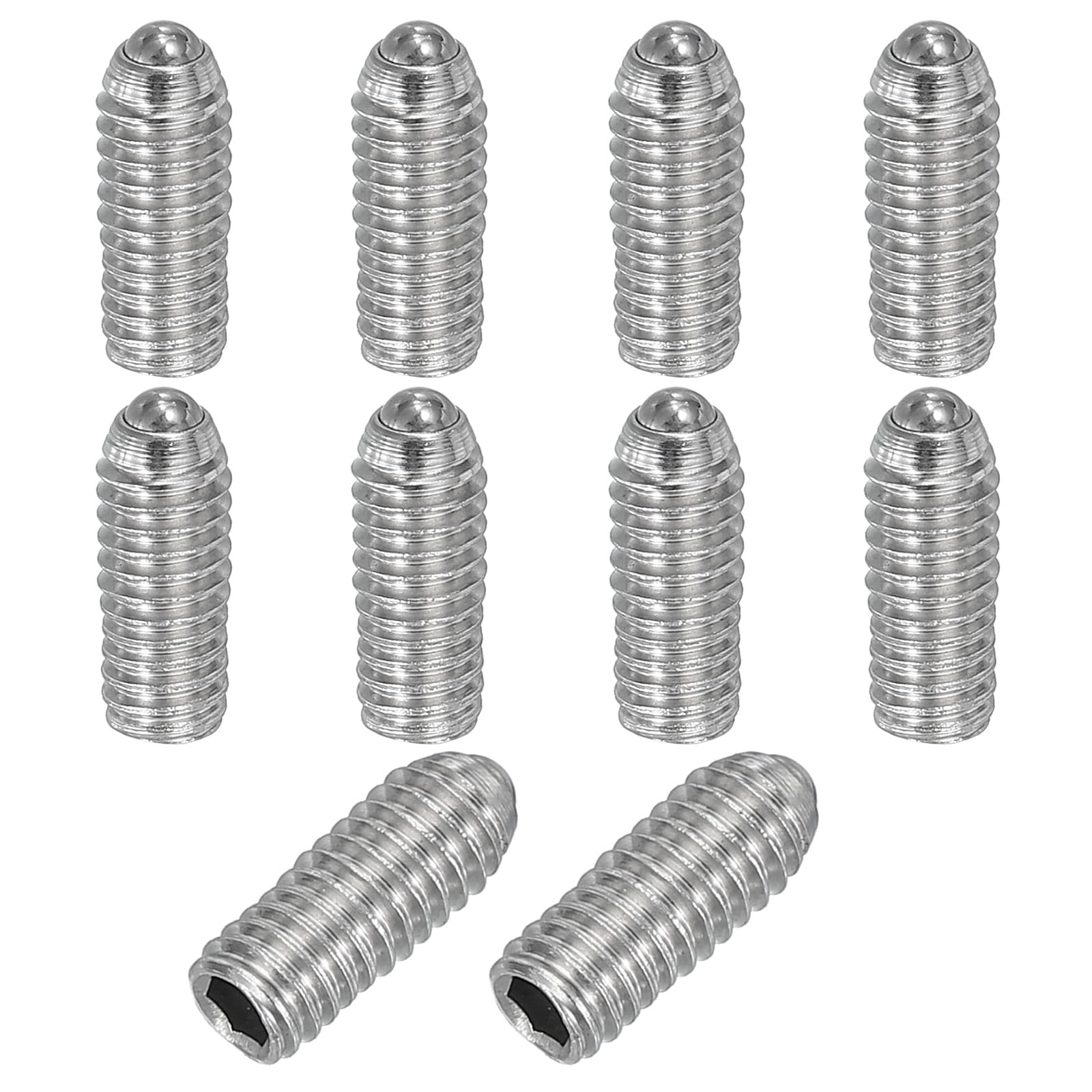 Uxcell Ball Point Set Screws, 304 Stainless Steel Hex Socket Spring ...