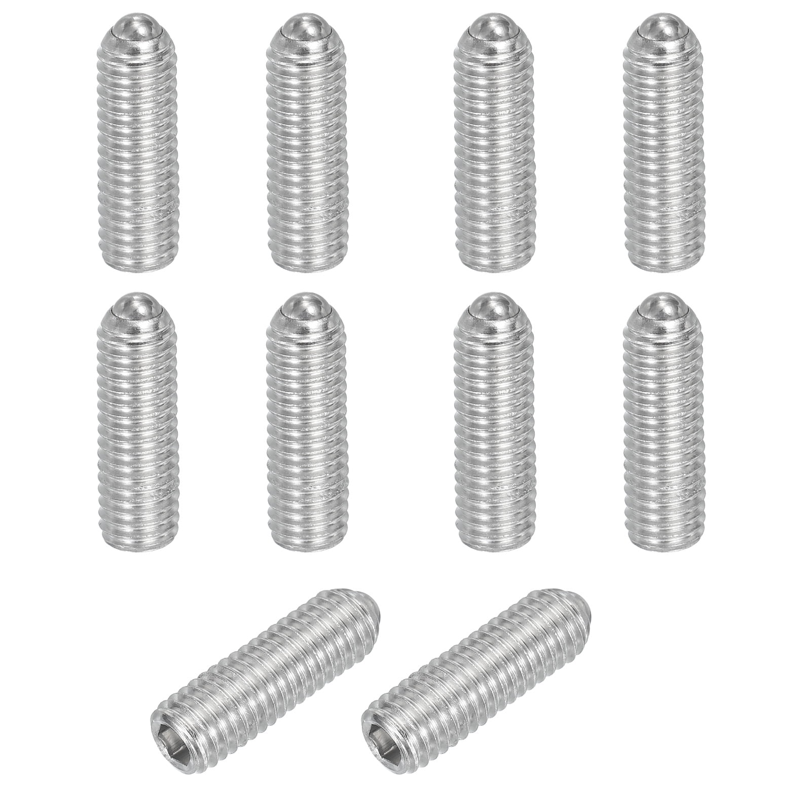 Uxcell Ball Point Set Screws, 304 Stainless Steel Hex Socket Spring ...
