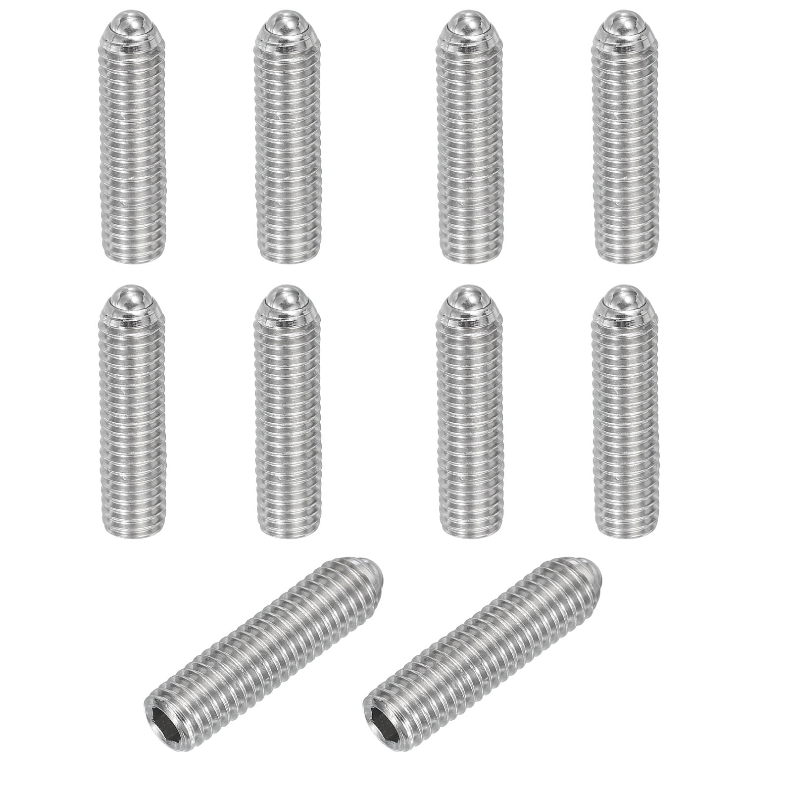 Uxcell Ball Point Set Screws, 304 Stainless Steel Hex Socket Spring ...