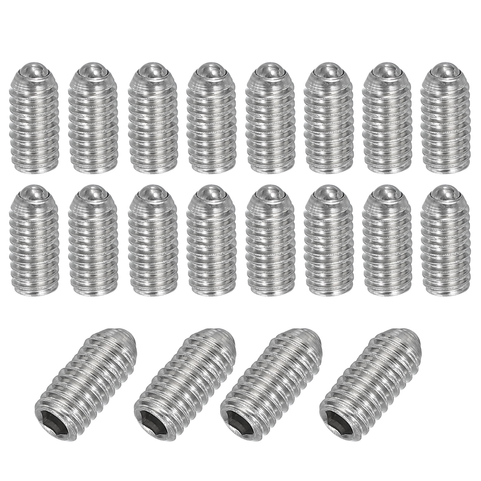 Uxcell Ball Point Set Screws, 304 Stainless Steel Hex Socket Spring ...