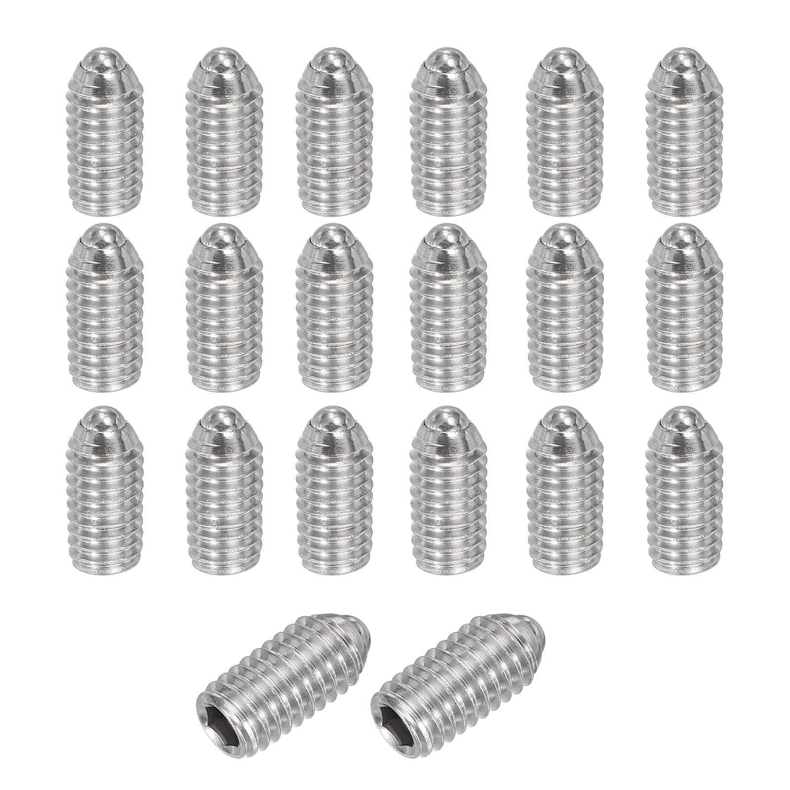 Uxcell Ball Point Set Screws, 304 Stainless Steel Hex Socket Spring ...
