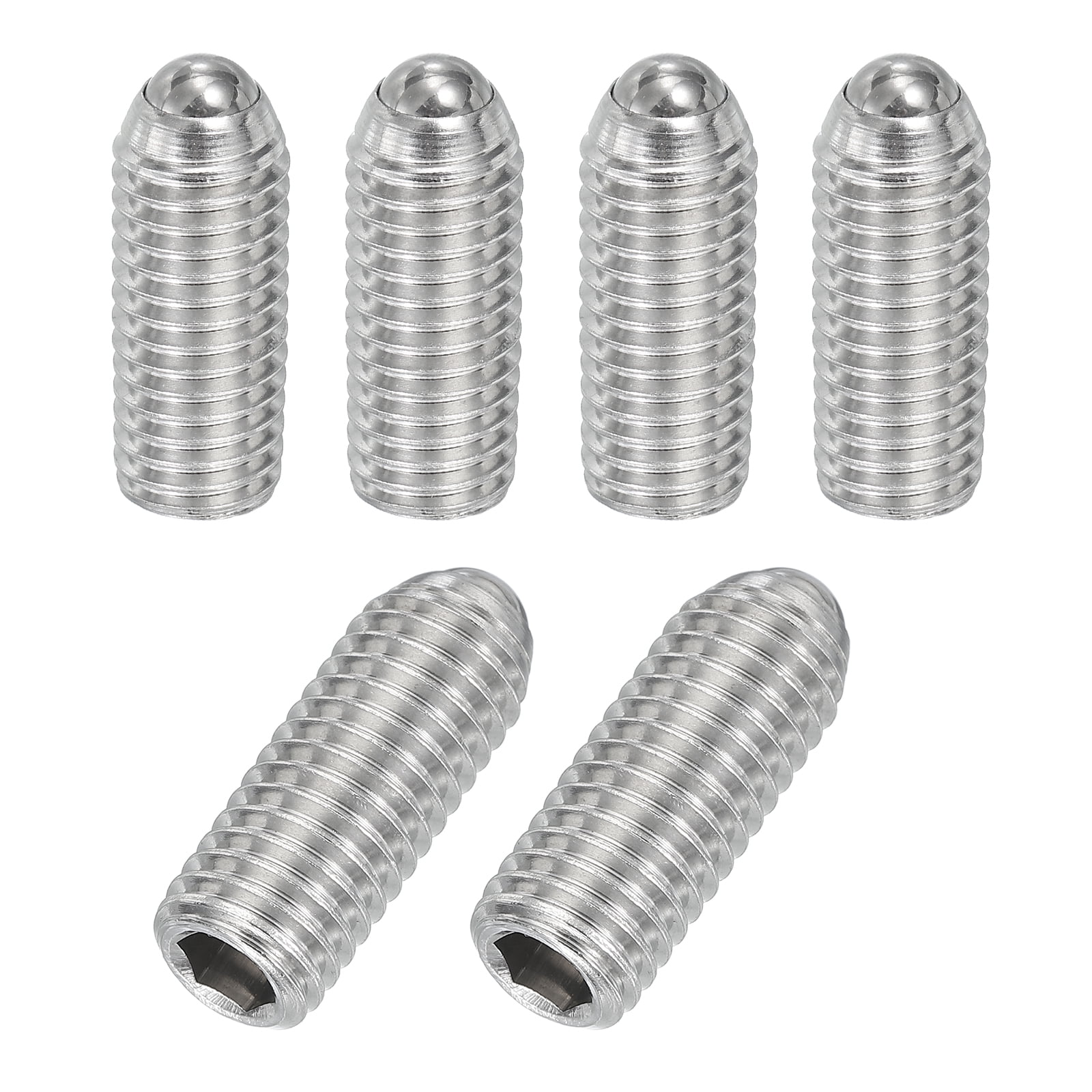 Uxcell Ball Point Set Screws, 304 Stainless Steel Hex Socket Spring ...